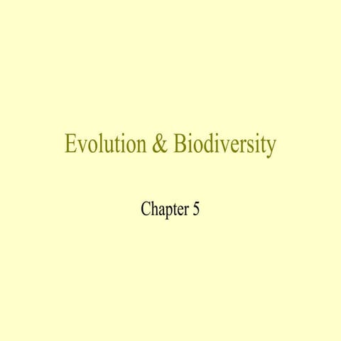 Evolution Biodiversity Ppoint Ppt