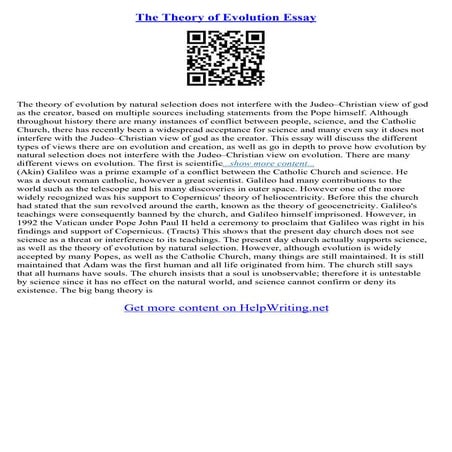 Evolution Essay | PDF