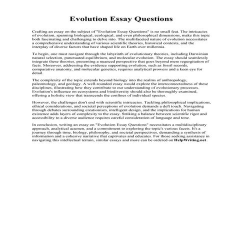 Evolution Essay Questions.pdf