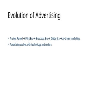 Evolution of advertising.pptx advertising introduction | PPTX