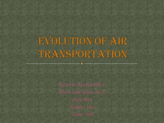 Air transportation history | PDF | Air Travel | Travel Type