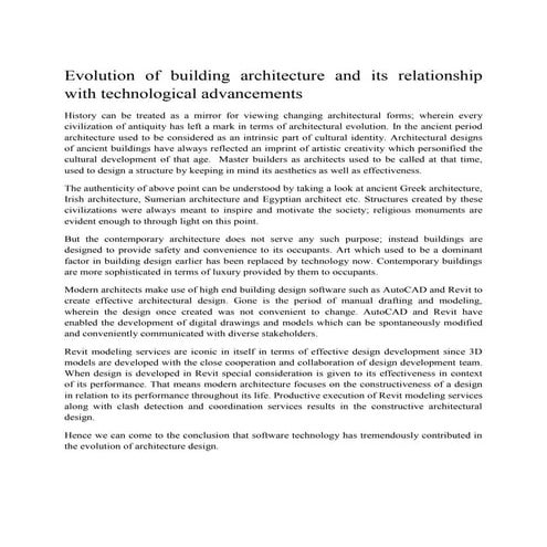 Impacts of Technology on Architecture | PPTX