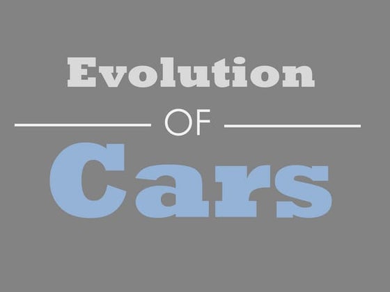 Evolution of cars | PPT