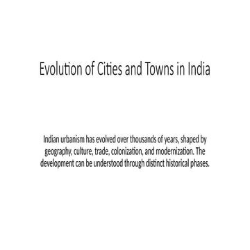 Evolution of Cities and Towns in India.pptx