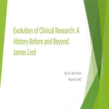 Evolution and History of Clinical Research | PPTX