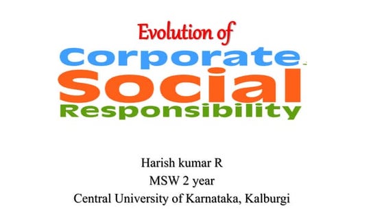 CORPORATE SOCIAL RESPONSIBILITY IN INDIA | PPT