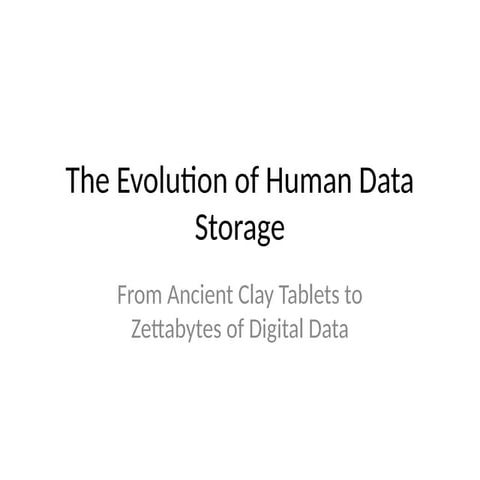 Evolution of storage devices - Presentation by Marius Šomka | PPTX