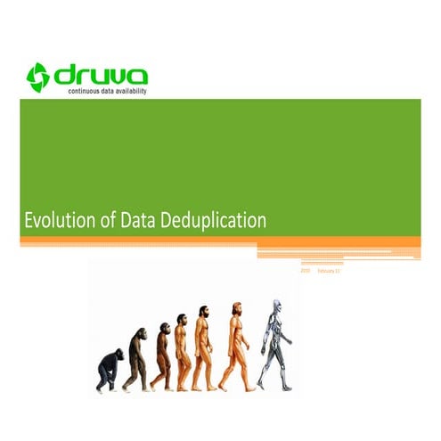 Evolution Of Dedupe | PPT