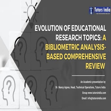 Evolution of educational research topics a bibliometric analysis-based ...