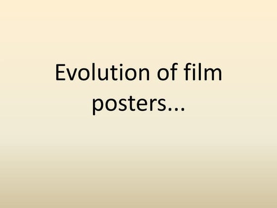 Evolution of Posters | PPT