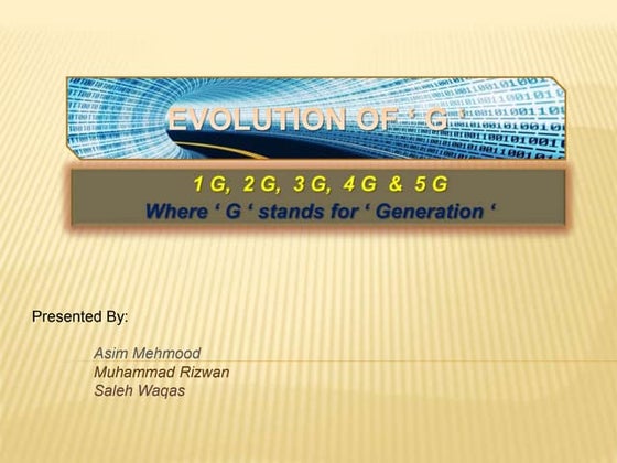 evolution of mobile networks generations 1G, 2G, 3G, 4G, 5G.pdf ...