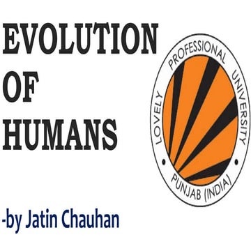 Evolution of humans | PDF
