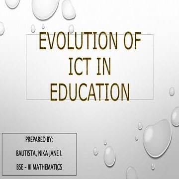 Evolution of ict in education | PPTX