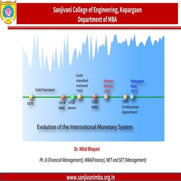 Evolution of international monetary system | PDF