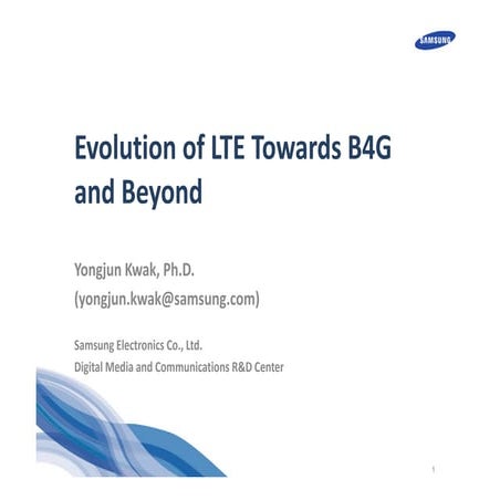 Evolution of LTE Towards B4G (2014) | PDF