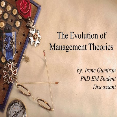 Evolution of management theories | PPT