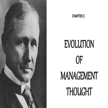 Evolution of management thoughts, Concept of management thought | PPTX