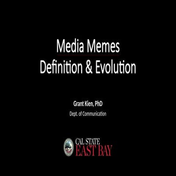 The Evolution Of Media Memes: Definition and Evolution | PPTX