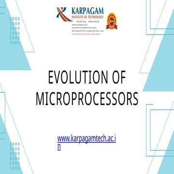 The Evolution of Microprocessors - Guide | PPTX