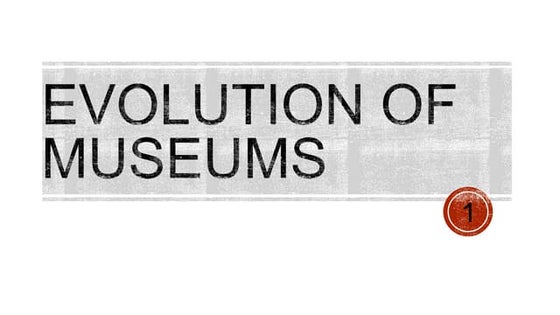 Introduction to museology | PPT