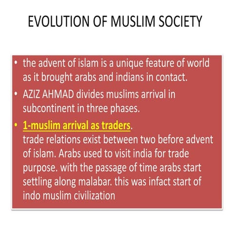 Evolution of muslim society | PPTX | Islam | Religion & Spirituality