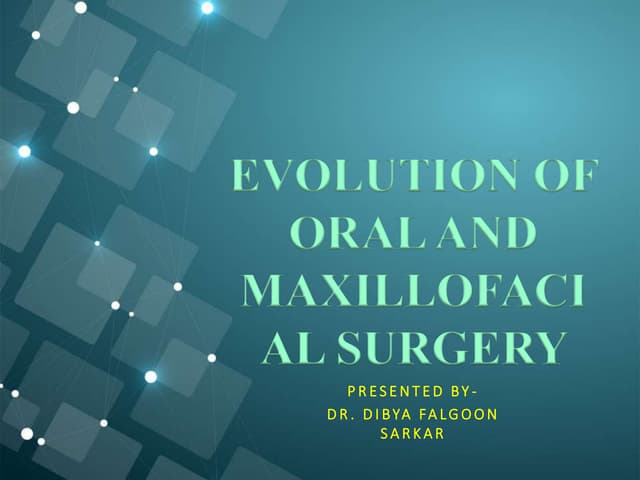 Oral and maxillofacial surgery | PPTX