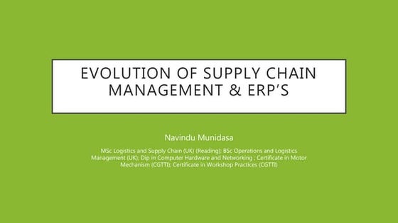 Oracle Supply Chain Management | PPT