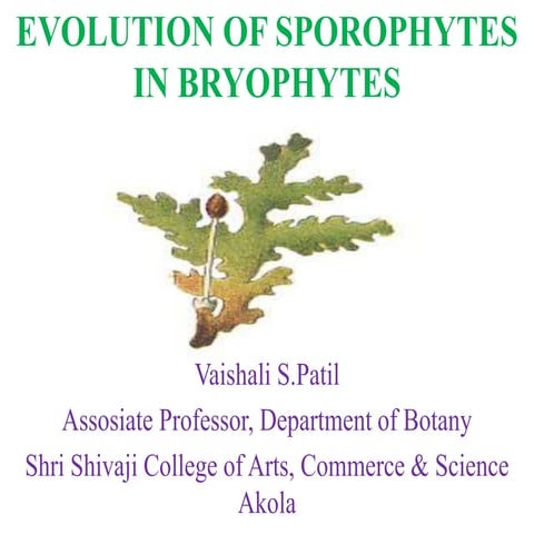 Alteration of generations in bryophytes | PPTX