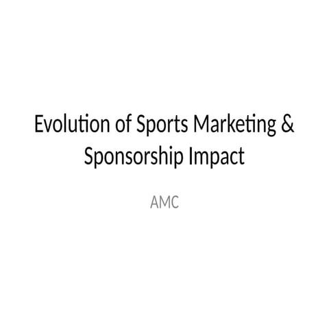 Evolution of Sports Marketing Across WOR | PPTX