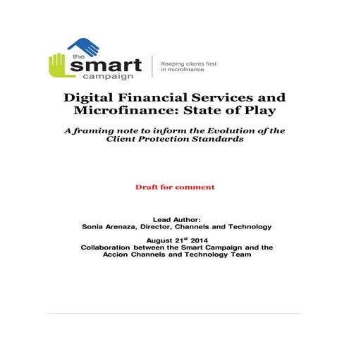 Digital Financial Services and Microfinance: State of Play | PDF