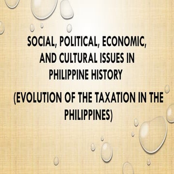 EVOLUTION OF PHILIPPINE TAXATION | PPTX