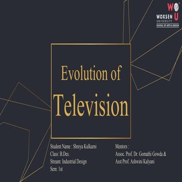 Evolution of television | PPTX | History | Genres