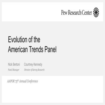 Evolution of the American Trends Panel | PPTX