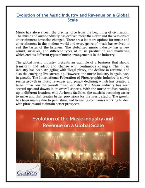 How Technology is Changing the Music Industry | PDF