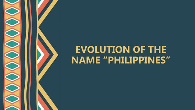 The philippines names | PPTX
