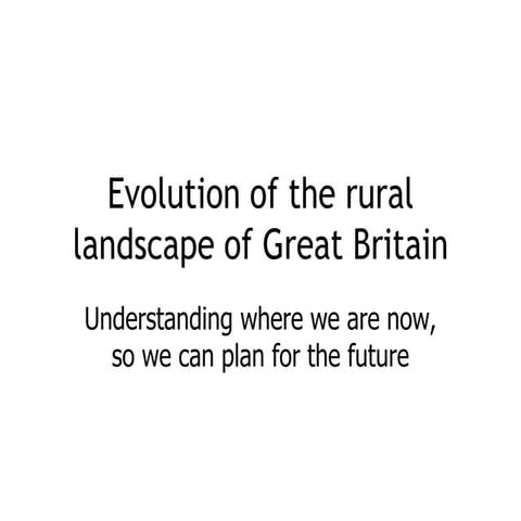 Evolution of the_rural_landscape_of_great_britain | PPTX