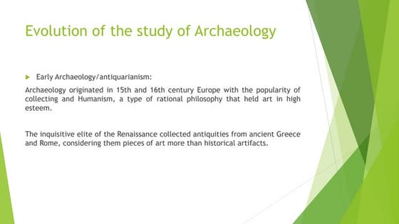 An introduction to archaeology | PPTX
