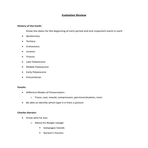 Evolution Review | PDF