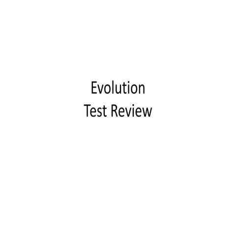 Evolution review | PPTX