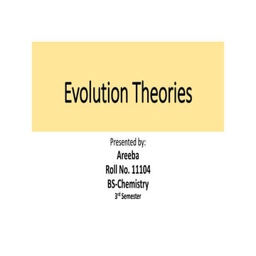 Evolution Theories history 3333344444555 | PPTX