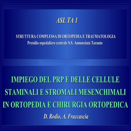 Evoluzione del PRP (Platelet-rich plasma) | PPT