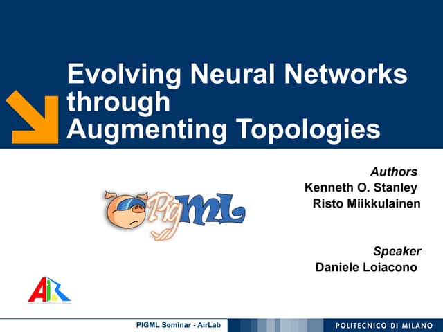 Evolving Neural Networks Through Augmenting Topologies Ppt Computer Networking Computing