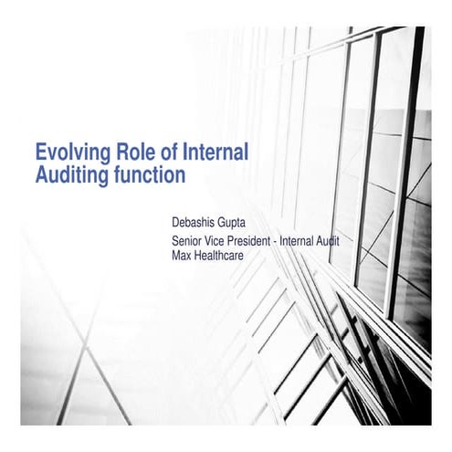 Evolving role of internal auditing function | PDF