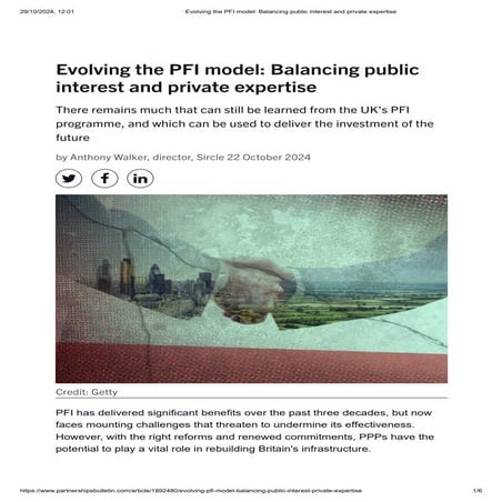 Evolving the PFI model_ Balancing public interest and private expertise ...