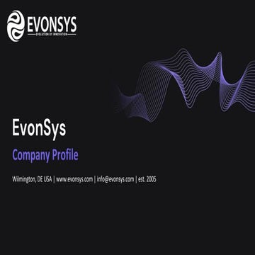 EvonSys | Evolution by Innovation | PPTX