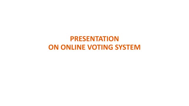 Online Voting System Project File | DOC | Internet | Computing