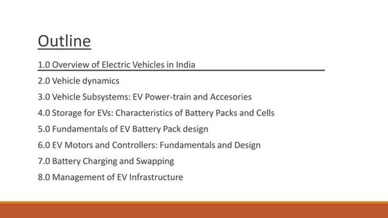 Presentation on Electric Vehicles | PPT