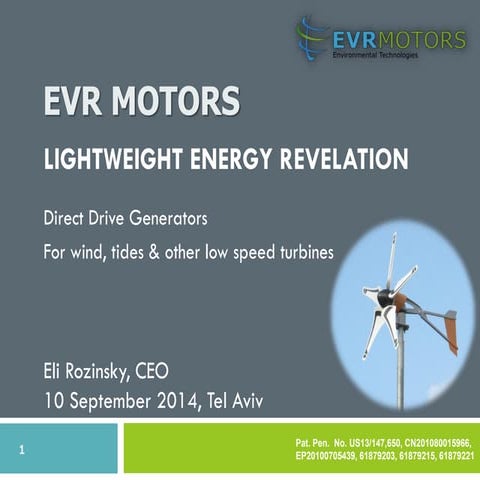 Evr motors CleanTech Open 2014 | PPT