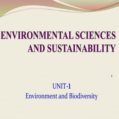 EVS Chapter 1 in fourth semester cse.pptx | Geography | Science