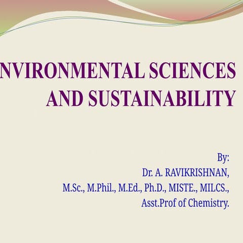 Environmental Sciences and Sustainability | PPTX